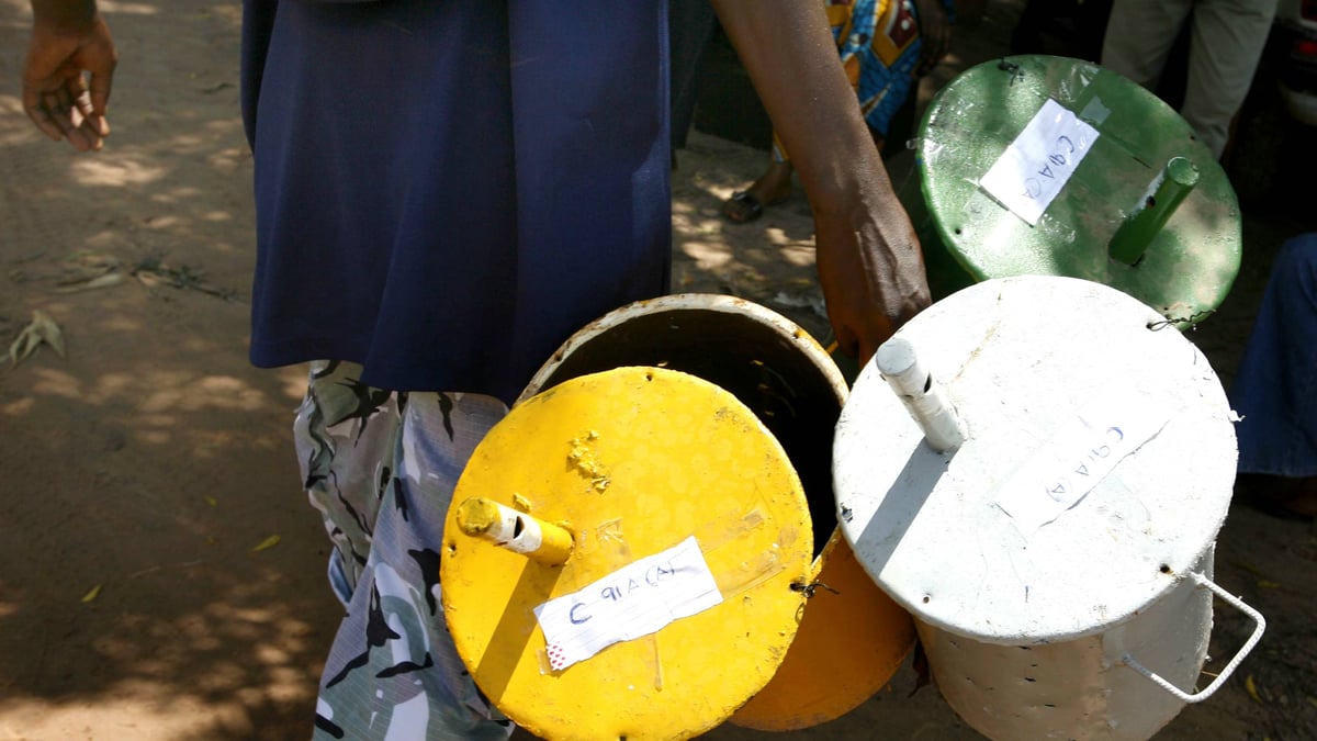 The quaint, but practical, marbles-based voting Gambians use to pick a ...