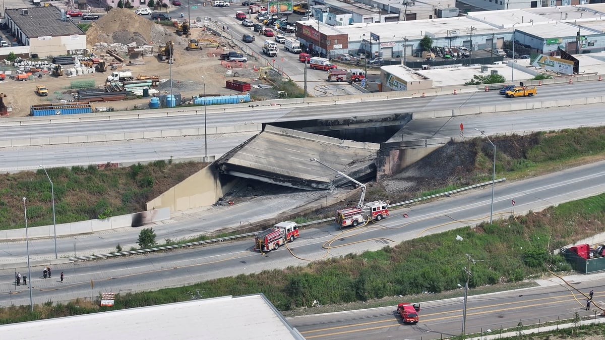 Philadelphia reopened a collapsed highway bridge ahead of schedule in a ...