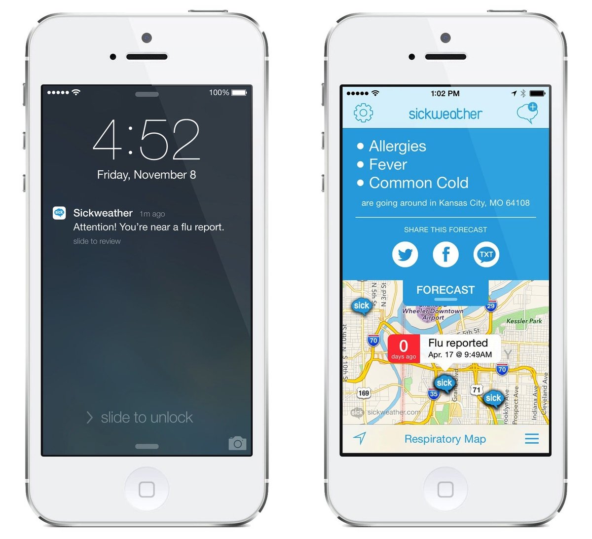 Hate being near sick people? There’s an app for that
