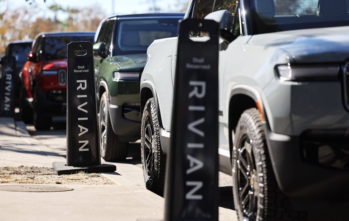 Tesla, Rivian, and Lucid shares fall as Trump kicks off his anti-EV agenda