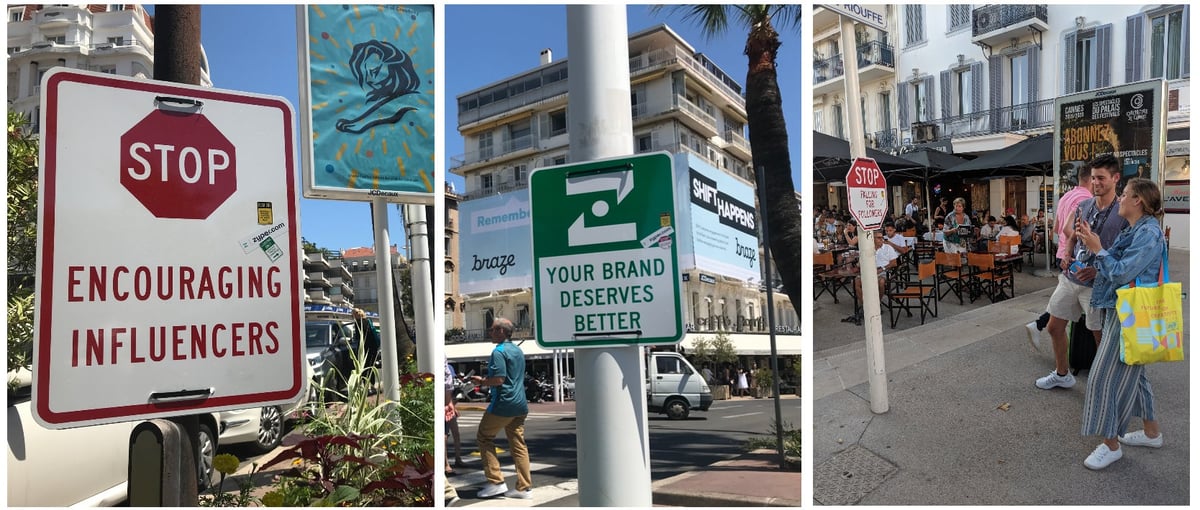At the world’s most famous ad fest, street signs warn against ...
