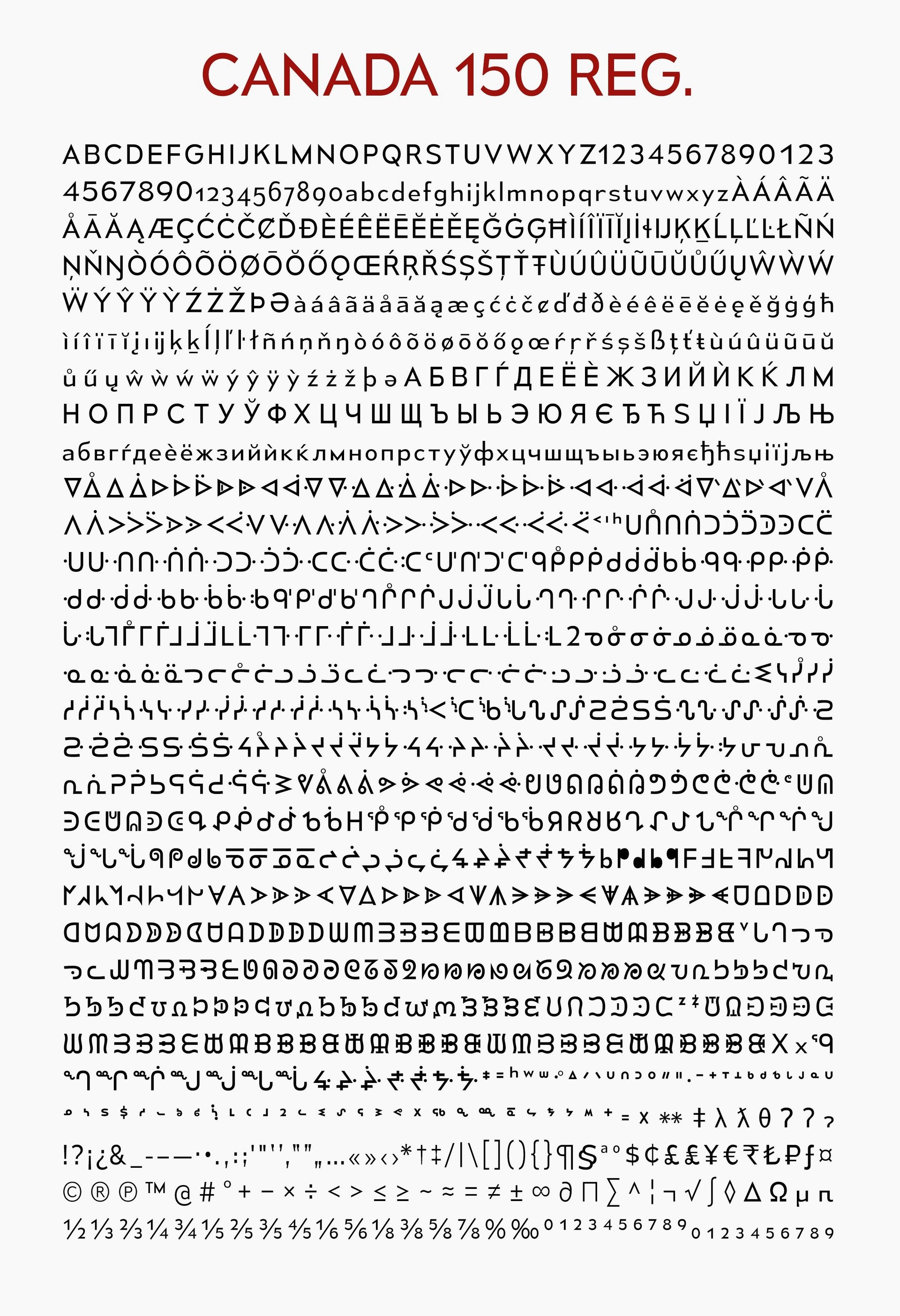 Canada’s new national font was designed to include aboriginal languages