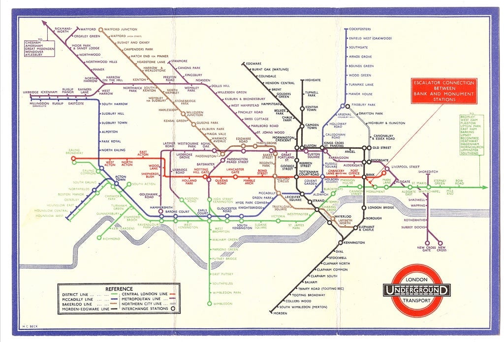 The London Underground turns 150. See how the tube map has changed