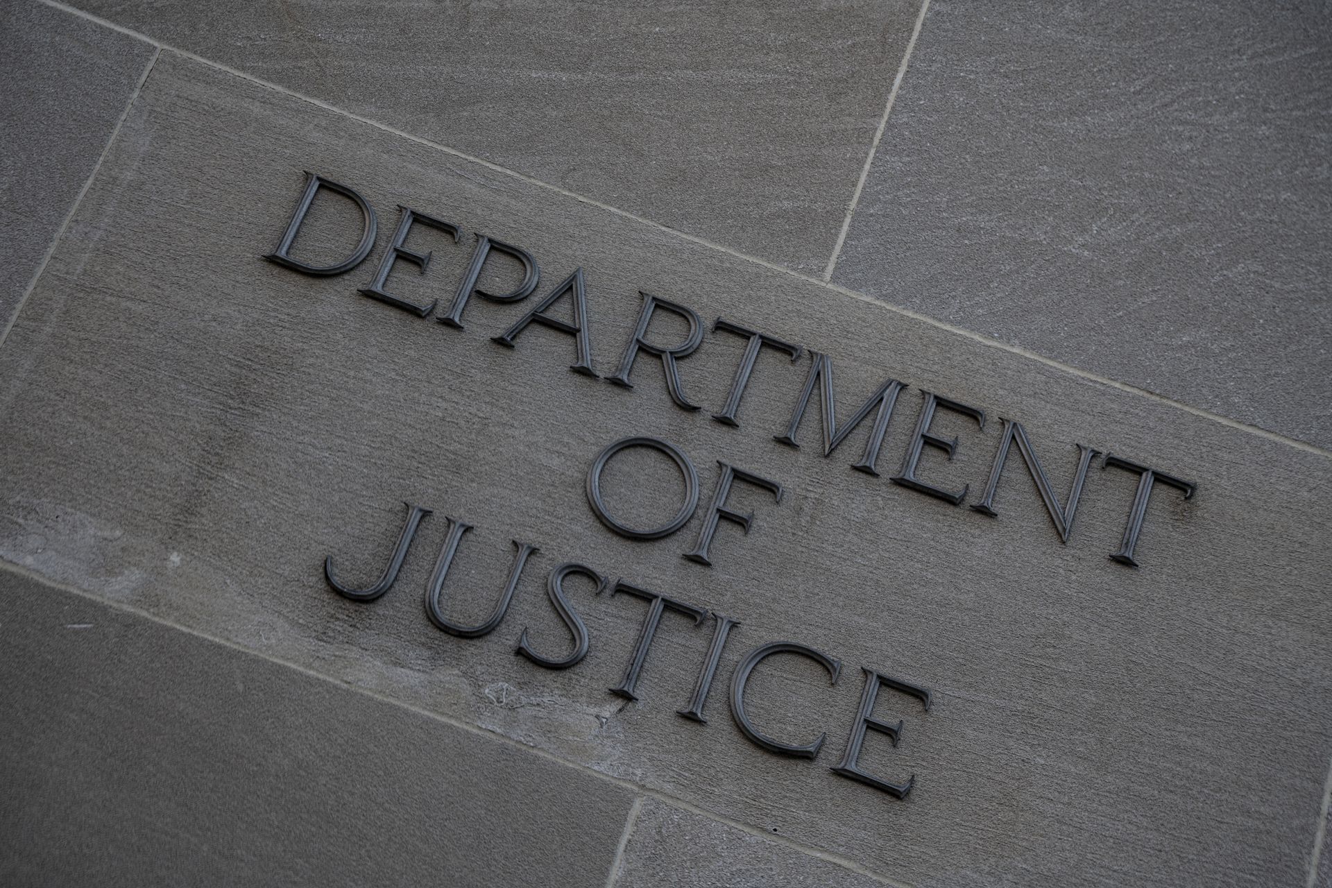 United States Department of Justice building seen in Washington D.C ...