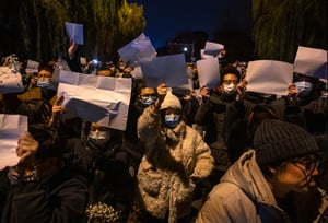 How white squares became the symbol of China's protest movement
