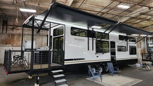 Check out this $110,000 'destination' trailer with 2 bedrooms and a deck